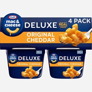 kraft deluxe original easy microwavable macaroni and cheese cups (4 ct pack, 2.39 oz cups)