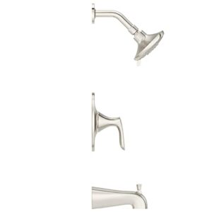 Pfister Weller Tub and Shower Trim Kit (Valve Sold Separately), Single Handle, Brushed Nickel Finish, LG898WRK