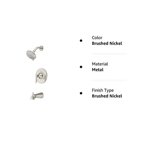 Pfister Weller Tub and Shower Trim Kit (Valve Sold Separately), Single Handle, Brushed Nickel Finish, LG898WRK