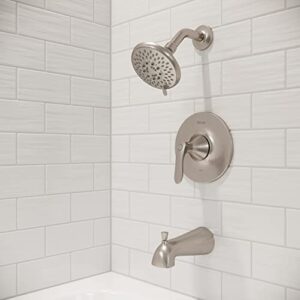 Pfister Weller Tub and Shower Trim Kit (Valve Sold Separately), Single Handle, Brushed Nickel Finish, LG898WRK