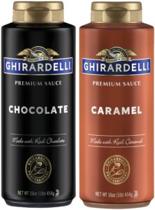 ghirardelli chocolate and caramel sauces 16 oz squeeze bottles