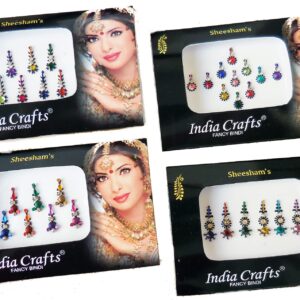 6 Different Bindi Packs Mix n Match Face Jewels Bollywood Stickers Indian Bindi