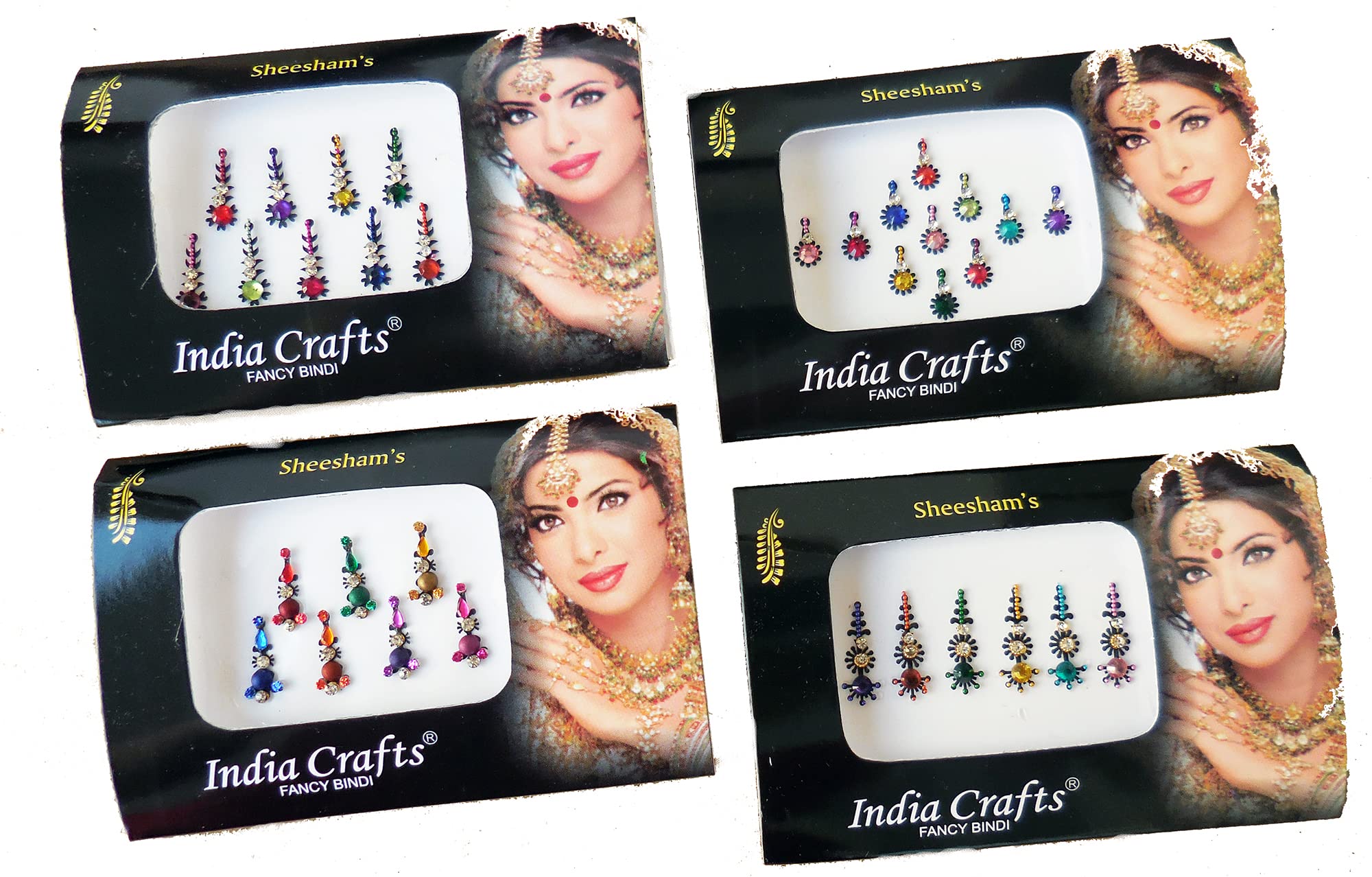 6 Different Bindi Packs Mix n Match Face Jewels Bollywood Stickers Indian Bindi