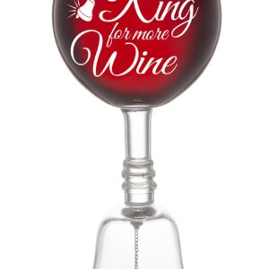 BigMouth Inc. Ring for More Wine Glass, Novelty Bell Wine Glass