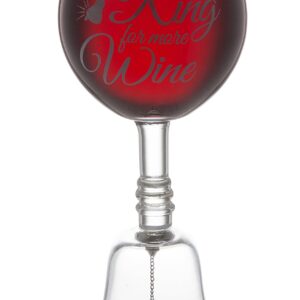 BigMouth Inc. Ring for More Wine Glass, Novelty Bell Wine Glass