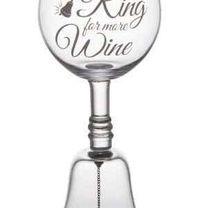 BigMouth Inc. Ring for More Wine Glass, Novelty Bell Wine Glass