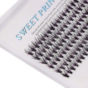 Bodermincer 20 Root Thickness 0.07mm C Curl 3D Individual Eyelashes Extension Soft Black Fake False Eye Lashes Tools (10mm)