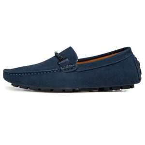 Go Tour New Mens Casual Loafers Moccasins Slip On Driving Shoes Blue 10/44