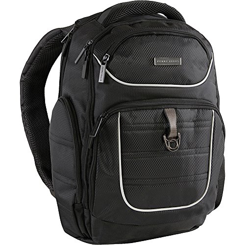 Perry Ellis Men's P13 Business Laptop Backpack with Tablet Pocket, Black, One Size