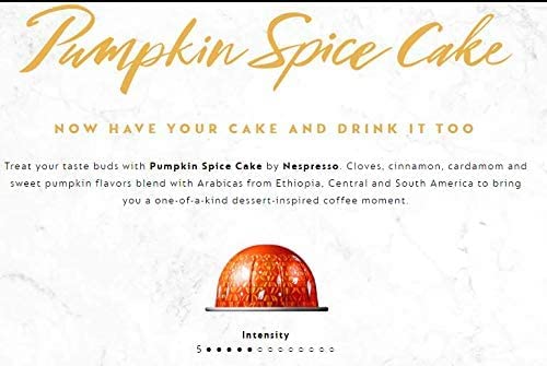 Nespresso Vertuoline Pumpkin Spice Coffee Cake Pods