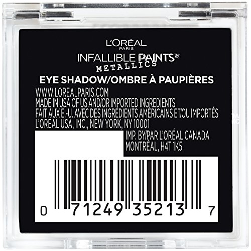 L'Oreal Paris Infallible Paints Eyeshadow Metallics, Rose Chrome, 0.09 oz.