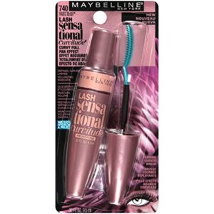 Maybelline New York Lash Sensational Curvitude Waterproof Mascara, Very Black, 0.32 Fluid Ounce