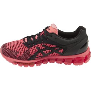 asics women's gel-quantum 360 knit running shoes, 8, peach/black/onyx