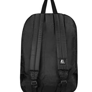 Everest Multi-Compartment Daypack with Laptop Pocket, Black, One Size