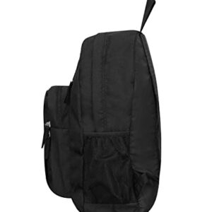 Everest Multi-Compartment Daypack with Laptop Pocket, Black, One Size