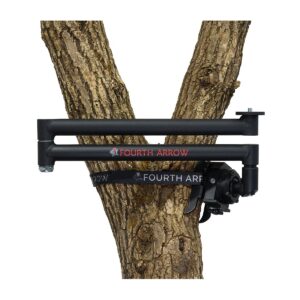 fourth arrow stiff arm camera arm mount for trees, lightweight, aluminum, 360 tool-less leveling, stable bracket for filming hunts, wide range of motion