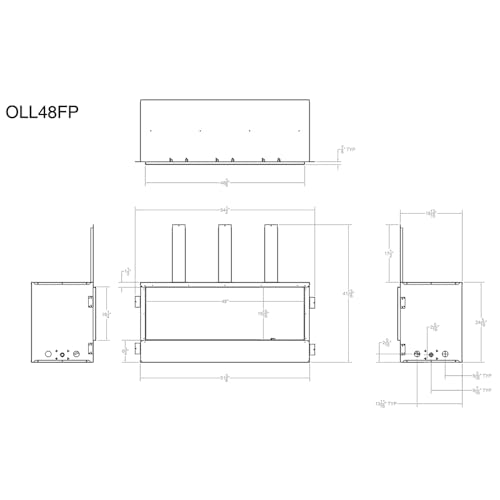 Empire Outdoor 60" SS Manual Ignition Linear Fireplace - Natural Gas