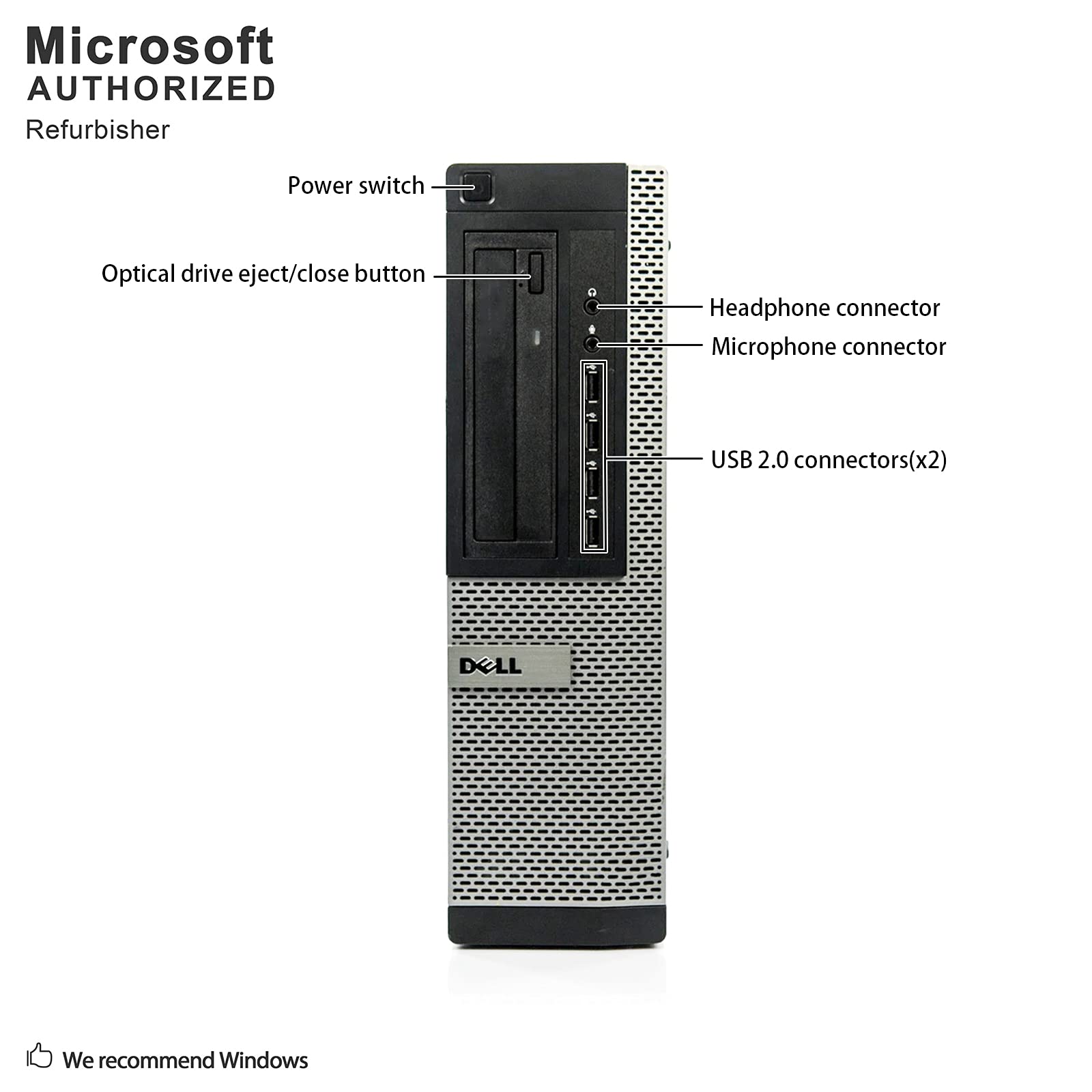 DELL Optiplex 790 DT High Performance Premium Business Desktop Computer (Intel Quad-Core i5-2400 up to 3.4GHz, 8GB DDR3 RAM, 2TB HDD, DVDROM, WiFi, Windows 10 Pro) (Renewed)']