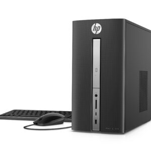 HP Pavilion Desktop Computer, Intel Core i7-7700, 16GB RAM, 1TB Hard Drive, 256GB SSD, Windows 10 (570-p041, Black)