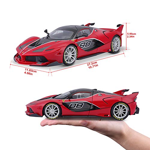 Bburago 18-16907RD Signature 1/18 Scale Diecast - 18-16907 Ferrari FXX K Supercar Red, Multicolor