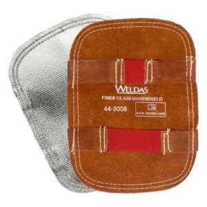 weldas aluminized back hand pad with kevlar stitching - heat deflector