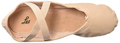 Leo Women's Ensemble Split Sole Dance Shoe, Ballet Pink, 11 C US