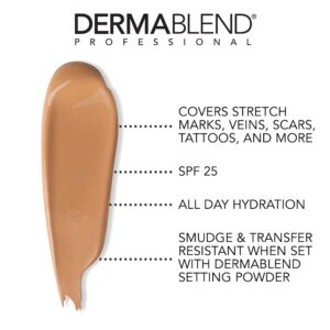 Dermablend Leg and Body Makeup Foundation with SPF 25, 40N Medium Natural, 3.4 Fl. Oz.