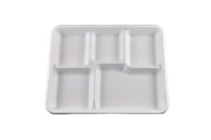 primeware compostable 5 compartment tray - 500/cs (4 x 125)