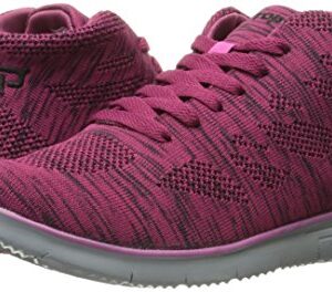 Propét Women's TravelFit Hi Walking Shoe, Berry, 6 2E US