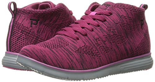 Propét Women's TravelFit Hi Walking Shoe, Berry, 6 2E US