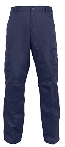 Rothco Relaxed Fit Zipper Fly BDU Pants, Navy Blue, S