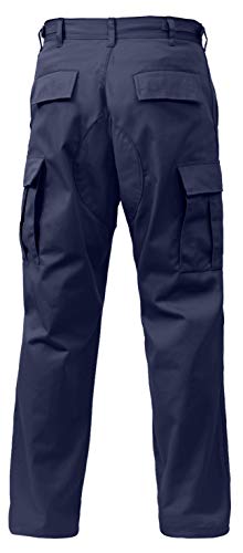 Rothco Relaxed Fit Zipper Fly BDU Pants, Navy Blue, S