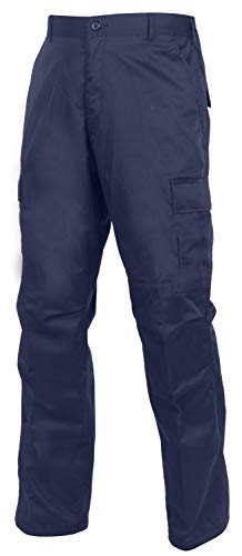 Rothco Relaxed Fit Zipper Fly BDU Pants, Navy Blue, S