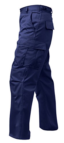 Rothco Relaxed Fit Zipper Fly BDU Pants, Navy Blue, S