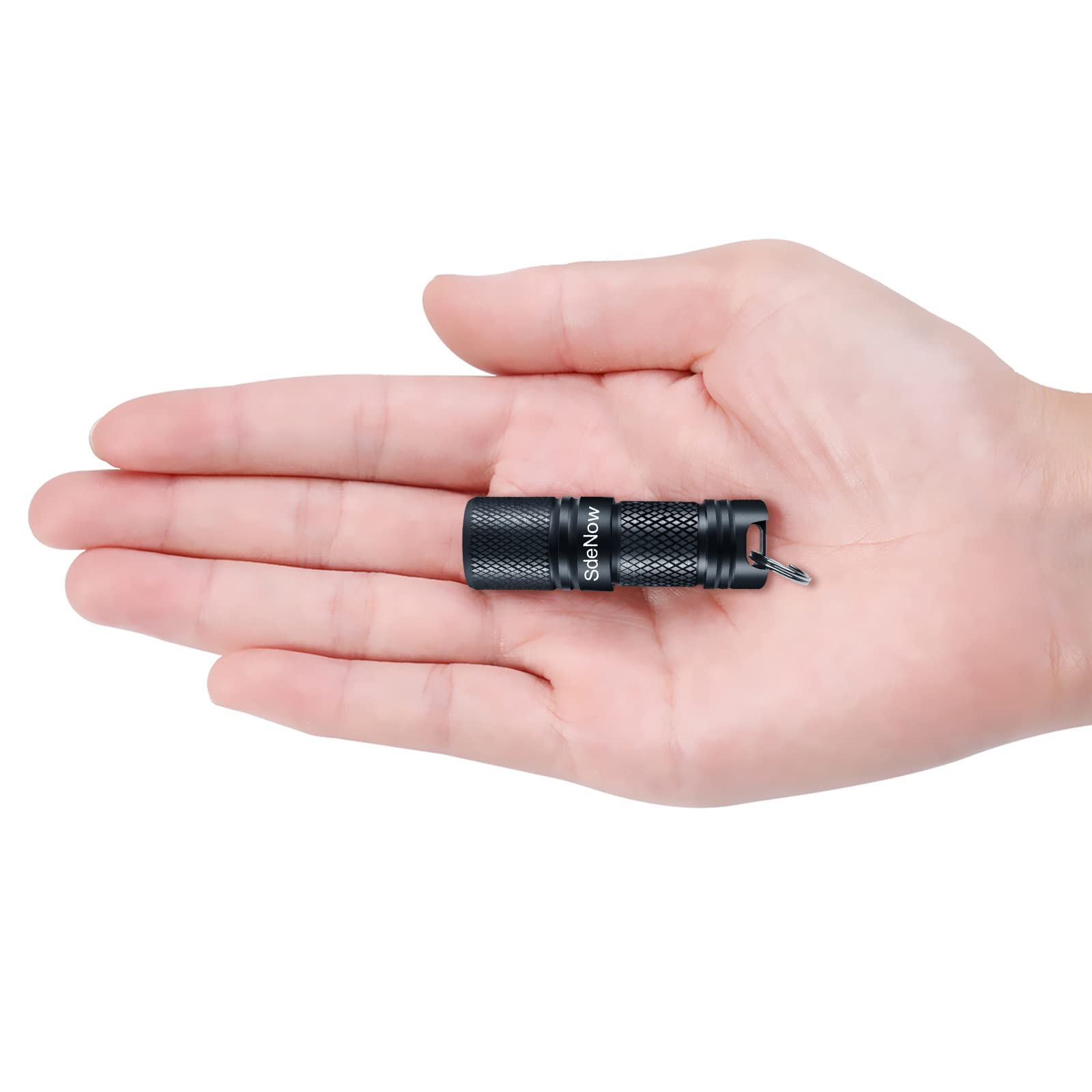 SdeNow Mini Flashlight Keychain with Micro USB Rechargeable Tiny Flashlight Brightness can Achieve up to 200 lumens for EDC Torch