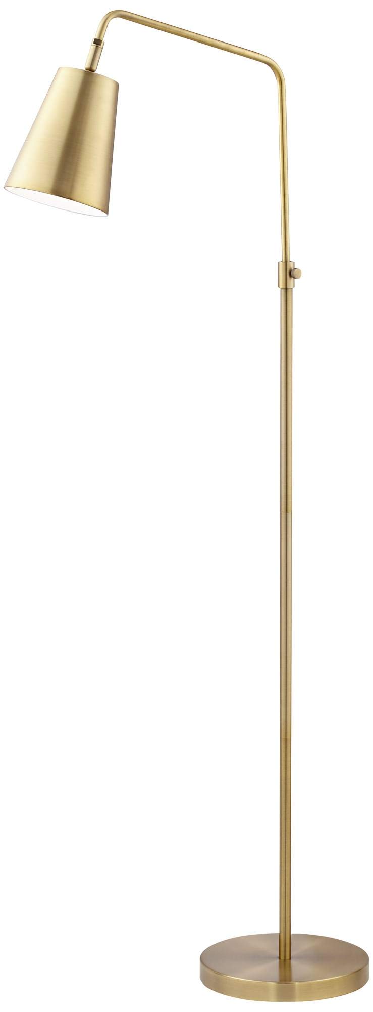 Pacific Coast Lighting Zella Adjustable Height Brass Downbridge Floor Lamp