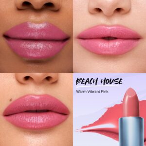 Kosas Weightless Lip Color Nourishing Satin Lipstick - High Impact Lip Color with Clean Formula - Comfy feel & Soft Finish - Rosewater