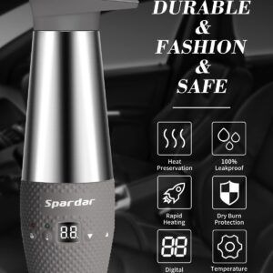 Spardar 12V Car Kettle Boiler Electric Travel Portable Kettle Fast Water Boiler & Heater with LED Indicator Light for Water, Tea, Coffee and Milk