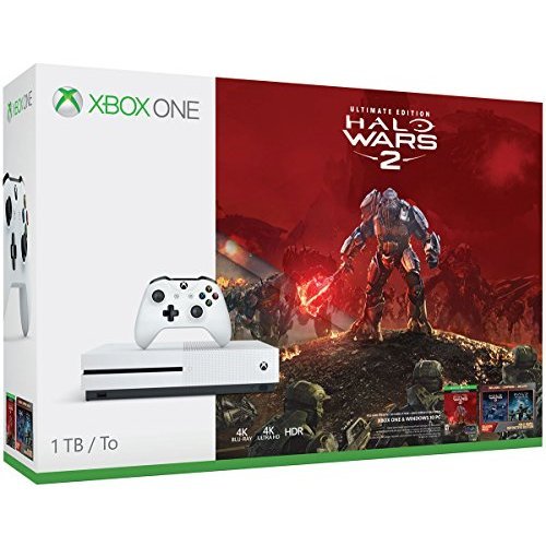 Xbox One S 1TB Console - Halo Wars 2 Edition + Xbox Live 12 Month Gold Membership Bundle