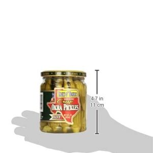 Talk O Texas Okra Pickles, Hot, 16 oz (Pack of 2)