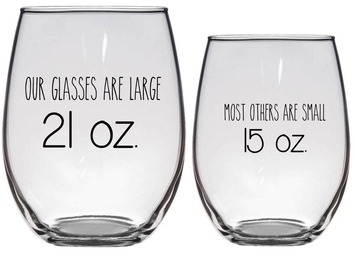 Gay Wedding, Engagement, Anniversary, Gift - Mr. Right, Mr. Always Right - Set of Two (2) Premium 21oz Stemless Wine Glasses