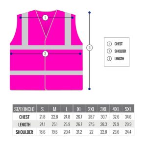 New York Hi-Viz Workwear RK Safety PK0430 ANSI/ISEA Class 2 Certified Female Safety Vest (Pink, Small)