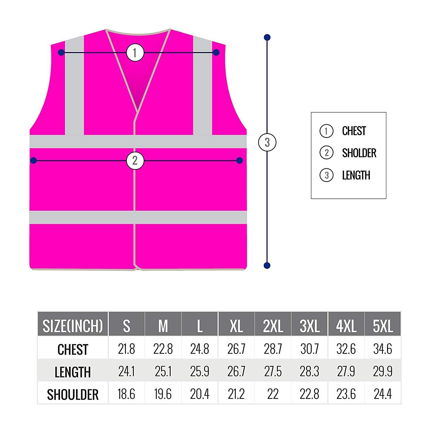 New York Hi-Viz Workwear RK Safety PK0430 ANSI/ISEA Class 2 Certified Female Safety Vest (Pink, Small)