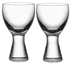 kosta boda wine glass, clear