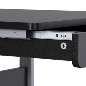 Yaheetech Mobile Lectern Podium Rolling Standing up Desk for Reading - LapTop Stand w/Tilted Top Board & Edge Stopper