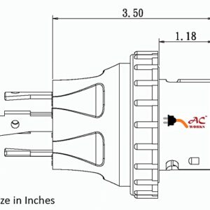 AC WORKS Generator to Transfer Switch 50Amp Inlet Box Adapter (L14-30 30Amp 4-Prong to CS6364 Compact)