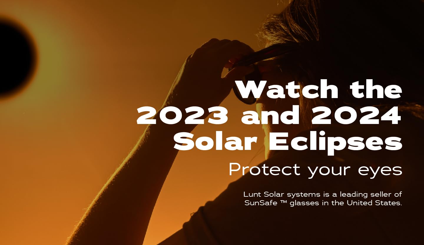 Lunt Solar Systems 50-Pack Premium Solar Eclipse Glasses ISO Certified Eclipse Glasses 2024 for Direct Sun Viewing -Approved 2024 Solar Eclipse Glasses