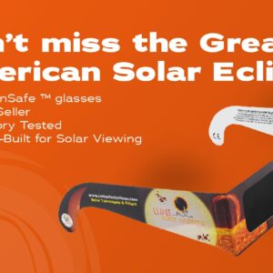 Lunt Solar Systems 50-Pack Premium Solar Eclipse Glasses ISO Certified Eclipse Glasses 2024 for Direct Sun Viewing -Approved 2024 Solar Eclipse Glasses