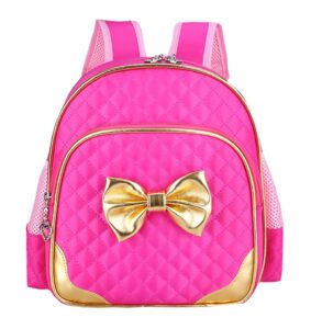 mysticbags toddler preschool bag kindergarten kids backpack for little girls 11 inches (rose red)