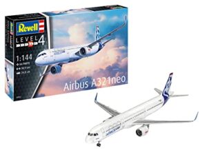 revell rv04952 1:144-airbus a321 neo plastic model kit, multi-color